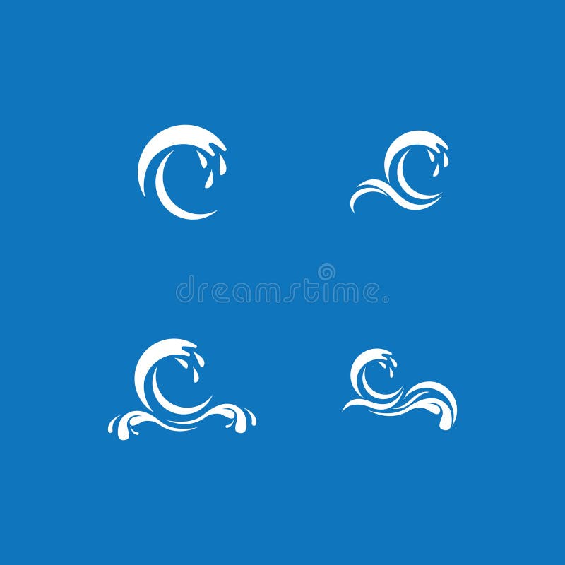 Splash Water Wave Beach Logo and Symbol Vector Stock Illustration ...