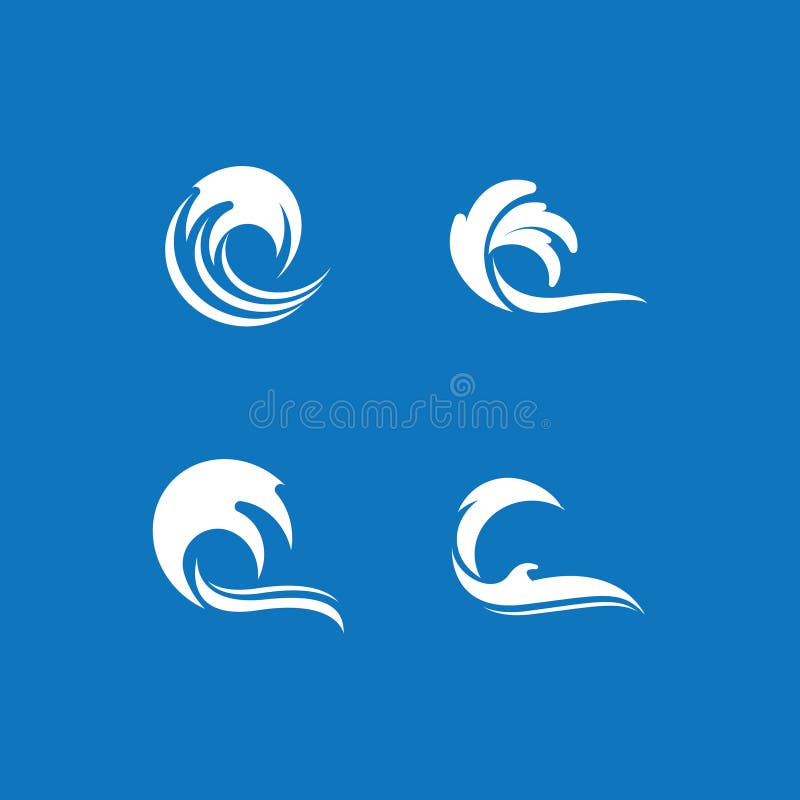 Splash Water Wave Beach Logo and Symbol Vector Stock Illustration ...