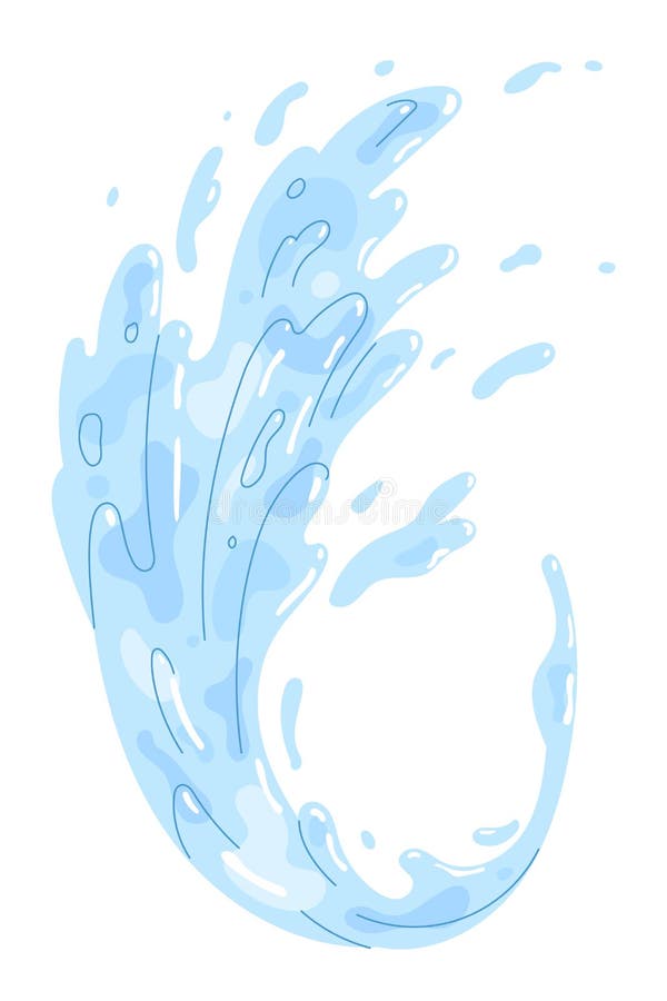 Splash of Water, Wave Figure. Vector Illustration. Stock Vector ...
