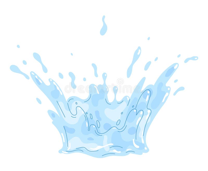 Splash of Water, Wave Figure. Vector Illustration. Stock Vector ...