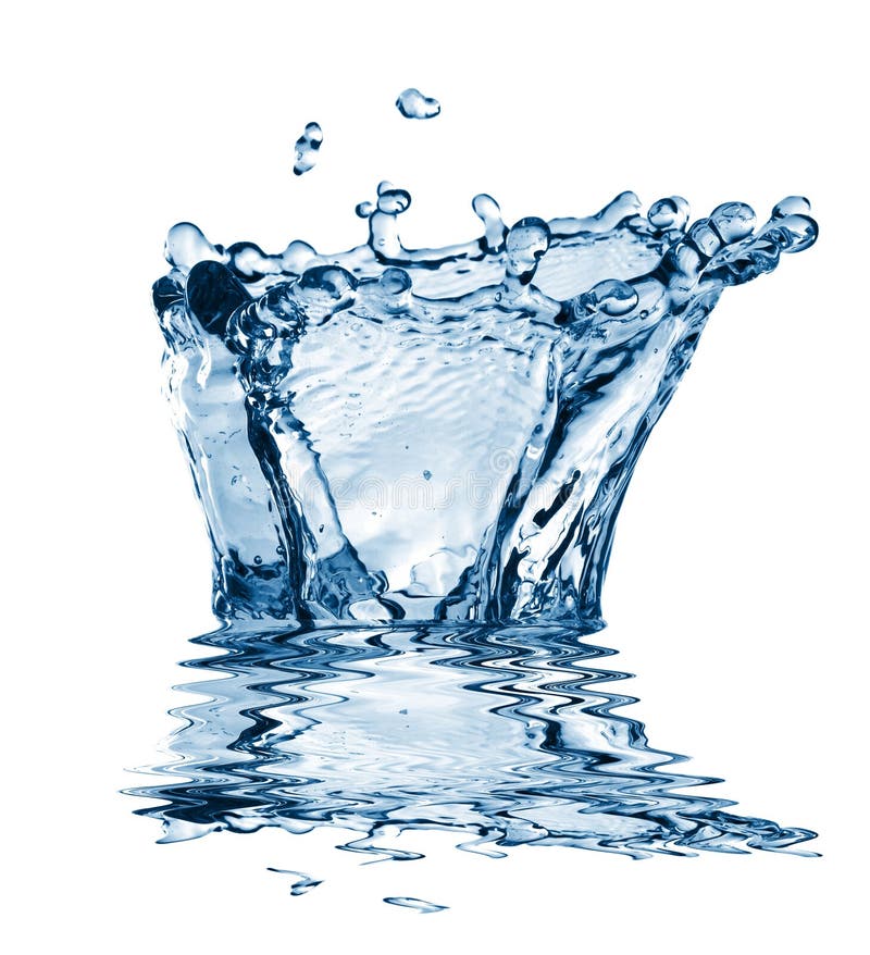 Splash of Water on a White Background Stock Photo - Image of raindrop ...