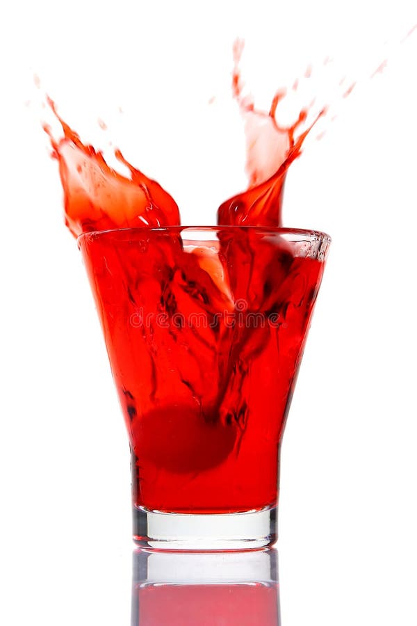 Red Juice Splash in a Glass Stock Photo - Image of macro, lifestyle ...