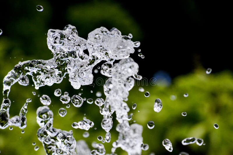 Splash of Waterdrops ,water Fly Levitate in the Air Stock Photo - Image ...