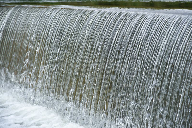 Splash Waterfall on the Dam Stock Photo - Image of water, blue: 151863078