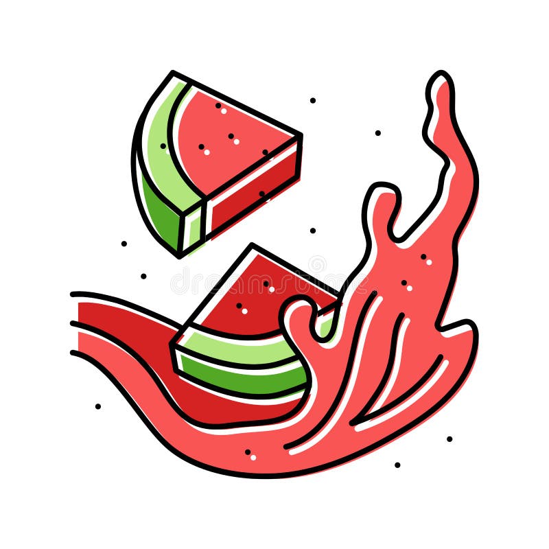Splash Watermelon Color Icon Vector Illustration Stock Vector ...