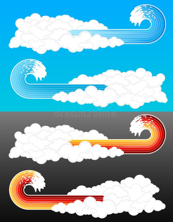 Splash Wave Cloudy Elements Stock Vector - Illustration of nature ...