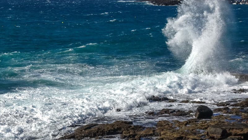 The Splash of the Waves on the Coast Stock Photo - Image of coast ...