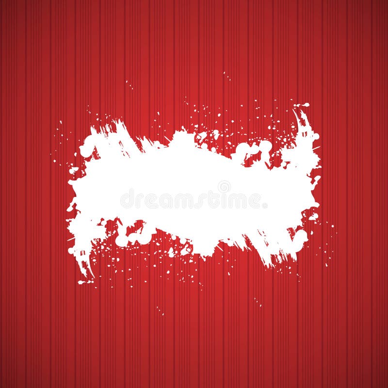 White Paint Splash On Red Background