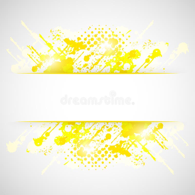 Splash Yellow Grunge Abstract Background. Stock Vector - Illustration ...