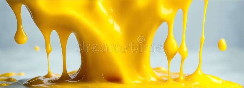 Splash of Yellow Slime on White Background. Generative AI Stock ...