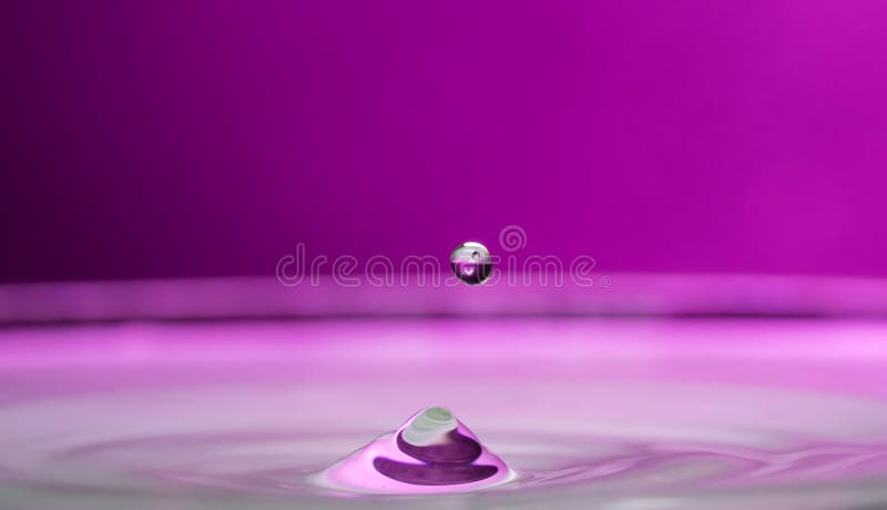 Splashed Out and Splashed from a Falling Drop on a Colored or Black ...