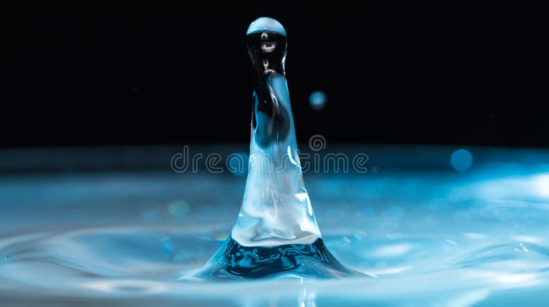 Splashed Out and Splashed from a Falling Drop on a Colored or Black ...