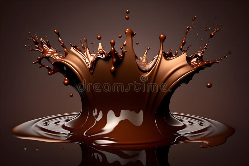 Splashes of chocolate stock illustration. Illustration of food - 272590272