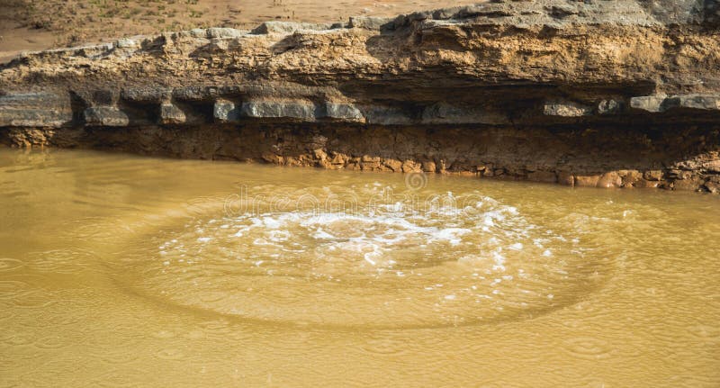 Water Splashes on a Salt Pond Stock Image - Image of dirty, lake: 113451653