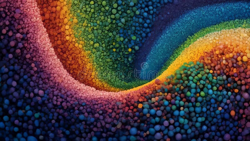 Splashes of Color Create an Animated Dance As Vibrant Threads Ripple ...
