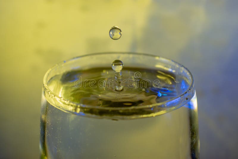 Splashes of Dancing Water Drops. Stock Photo - Image of circle, concept ...