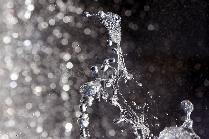Splashes of Flying Water from the Fountain Stock Photo - Image of ...