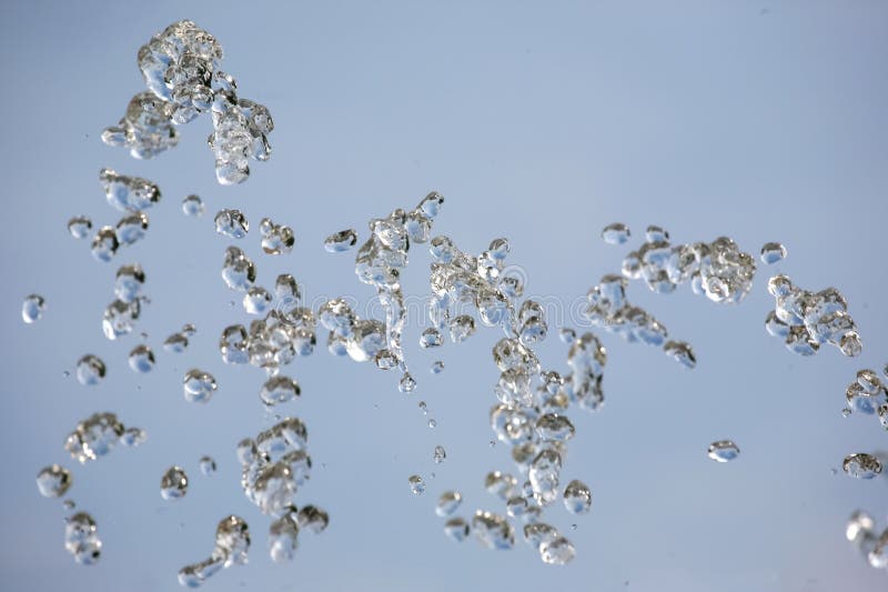 Splashes of Flying Water from the Fountain Stock Image - Image of ...
