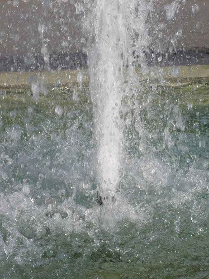 Splashes of Fountain Water in a Sunny Day Stock Photo - Image of ...