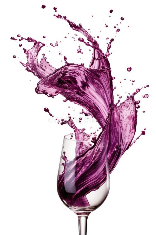 Splashes of Grape Juice on a White Background. Stock Photo - Image of ...