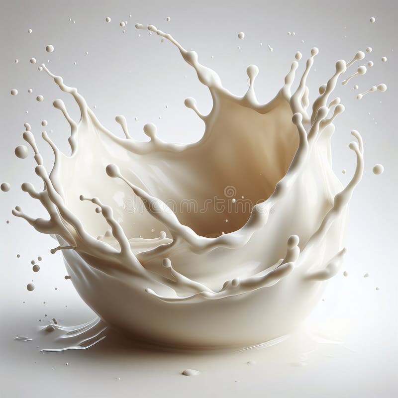 Splashes of Milk. Abstract Image Stock Illustration - Illustration of ...