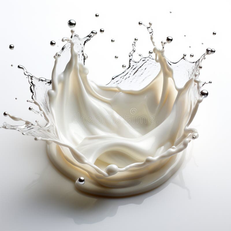 Splashes of Milk, Fresh Cow White Milk - AI Generated Image Stock ...