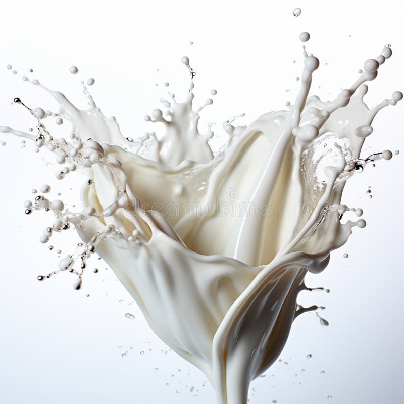 Splashes of Milk, Fresh Cow White Milk - AI Generated Image Stock ...