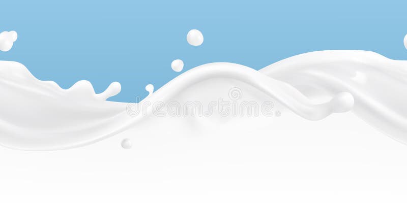 Splashes of Milk Vector Pattern Stock Vector - Illustration of vitamin ...