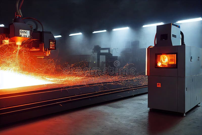 Splashes of Molten Metal during Welding Process on Melting Machine ...