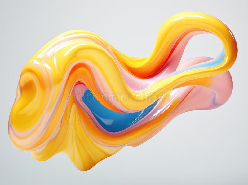 Splashes of Multi-colored Paint Stock Illustration - Illustration of ...