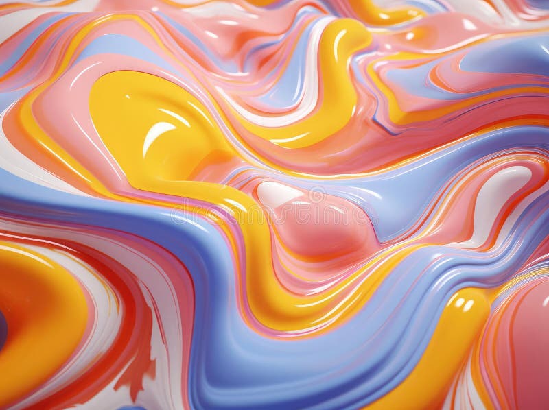 Splashes of Multi-colored Paint Stock Illustration - Illustration of ...