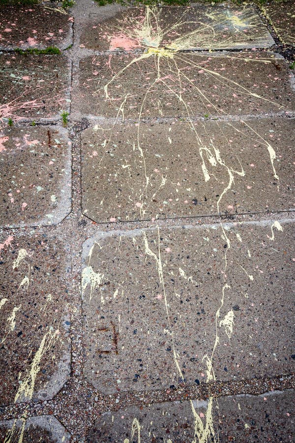 Splashes of Paint on Concrete Paving Texture Stock Image - Image of ...