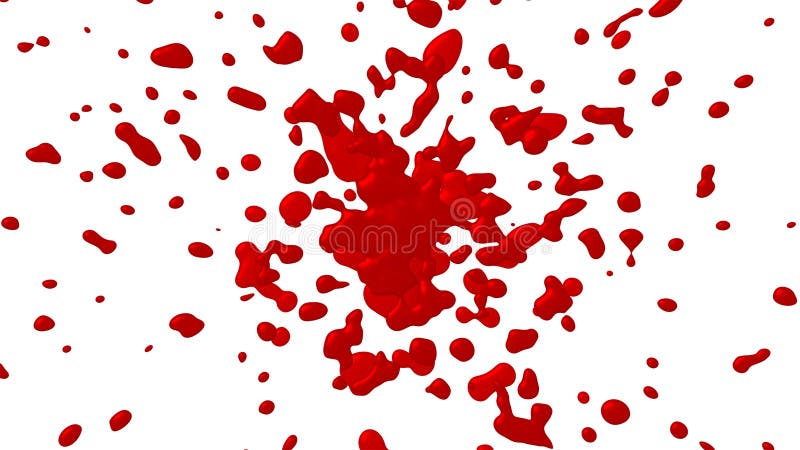 Splashes of Red Ink or Blood 3d Render Stock Illustration ...