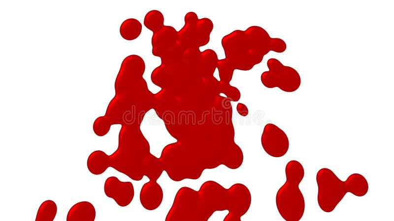 Splashes of Red Ink or Blood 3d Render Stock Illustration ...