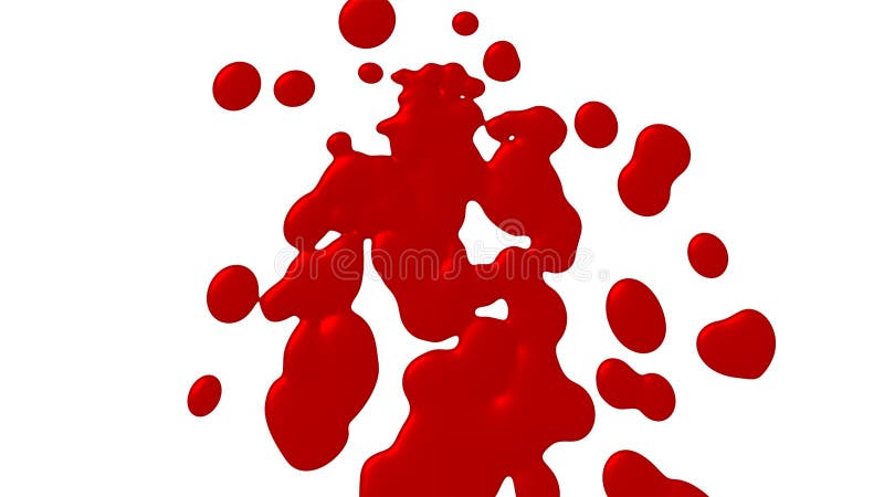 Splashes of Red Ink or Blood 3d Render Stock Illustration ...