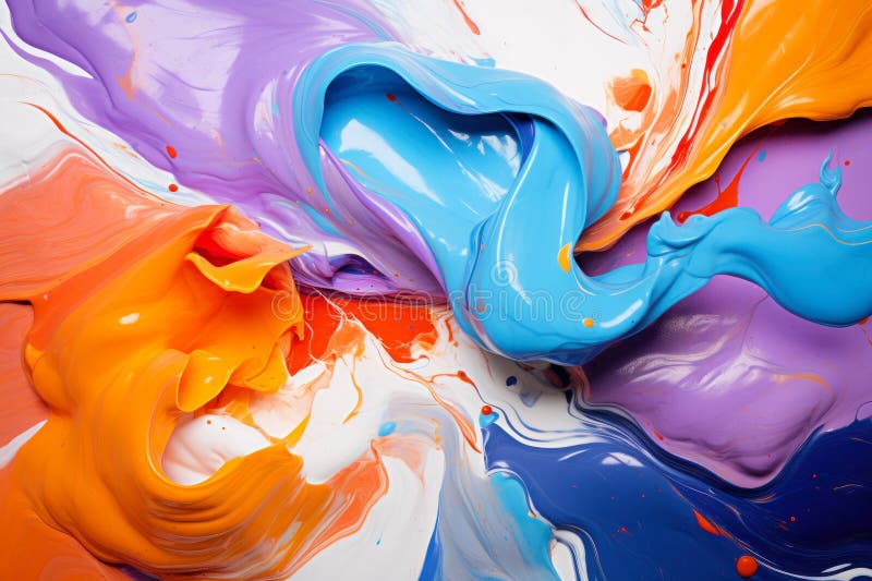 Splashes of Rich Colors, Abstract Background Generative Ai Stock Photo ...