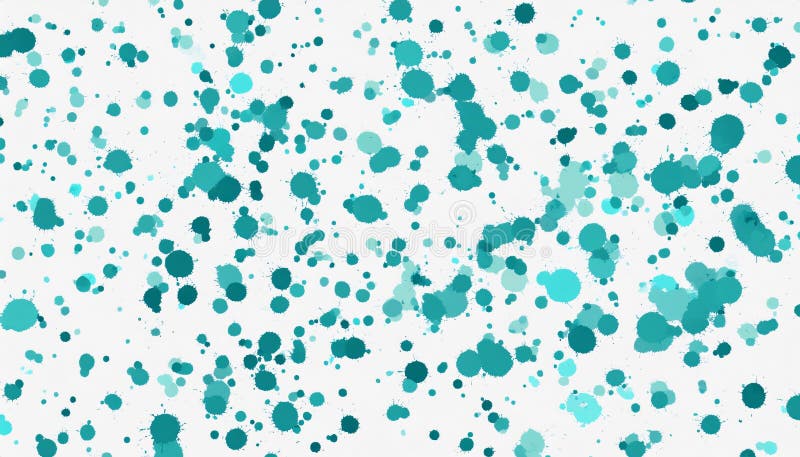 Splashes of Turquoise Paint on a Blank Canvas, Forming a Unique ...