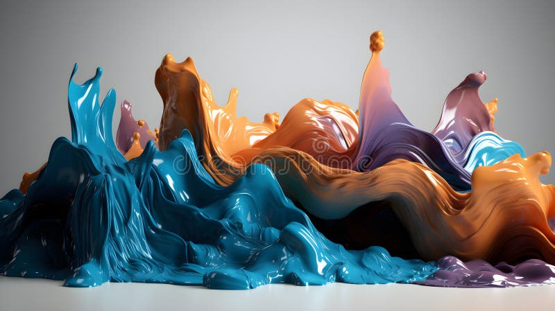 Splashes of Vibrance, Vibrant Desktop Background Stock Illustration ...