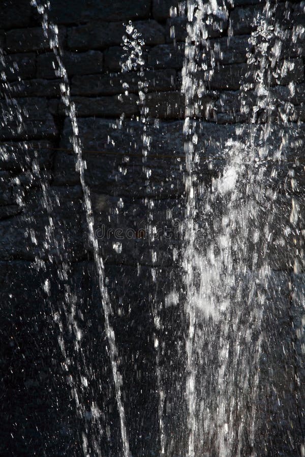 Splashes of Water on Brick Wall Background C Stock Photo - Image of ...