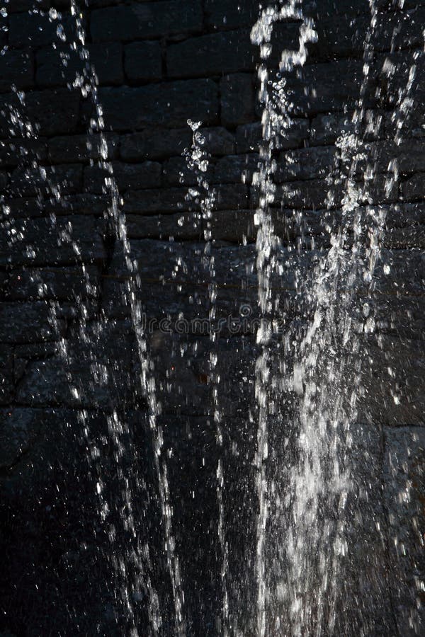 Splashes of Water on Brick Wall Background D Stock Image - Image of ...