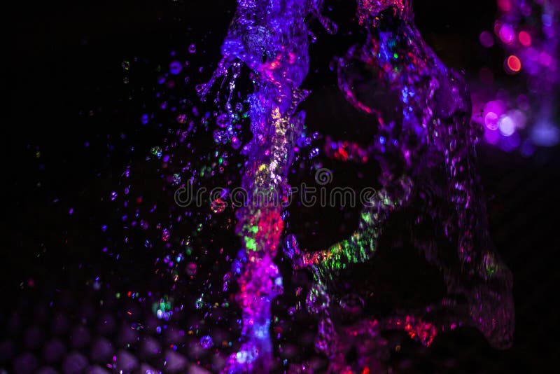 Splashes of Water of Different Colors Stock Photo - Image of aquarium ...