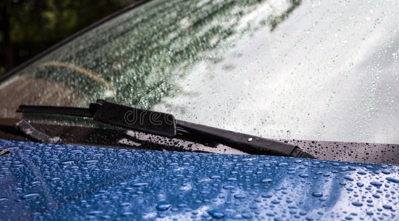 Splashes and Water Drops on of the Car Stock Photo - Image of design ...