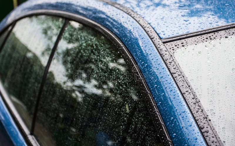 Splashes and Water Drops on of the Car Stock Photo - Image of polishing ...