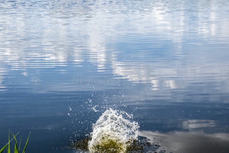 Splashes of Water at Sea, Explosion of Water. Stock Photo - Image of ...