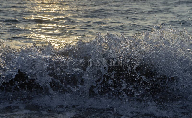 Splashes of Water on the Sea Wave. Big Wave Stock Photo - Image of ...