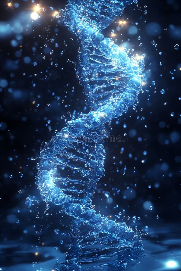Splashes of Water Shaped of a DNA Molecule Stock Image - Image of shape ...