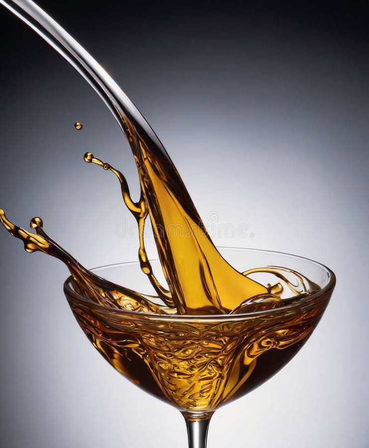 Splashing Amber Beverage stock photo. Image of pour - 312449364