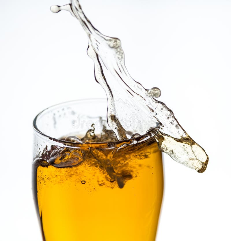 Splashing Beer from a Glass Stock Image - Image of drink, spill: 95001295