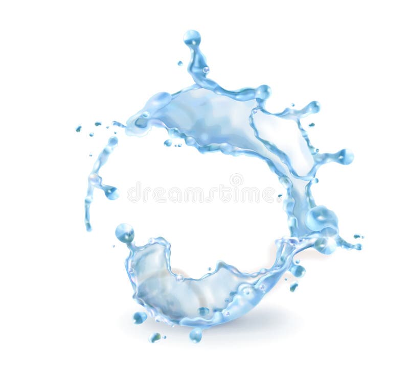 Splashing Blue Water Vector Illustration Stock Vector - Illustration of ...
