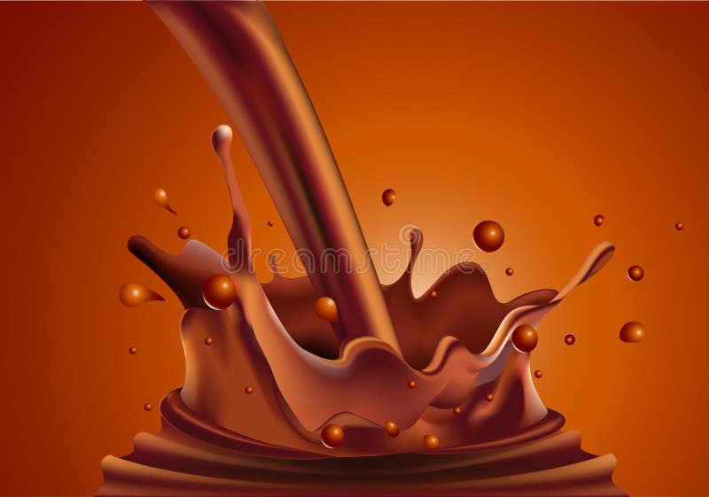 Splashing Chocolate Abstract Background, 3d Rendering Stock ...